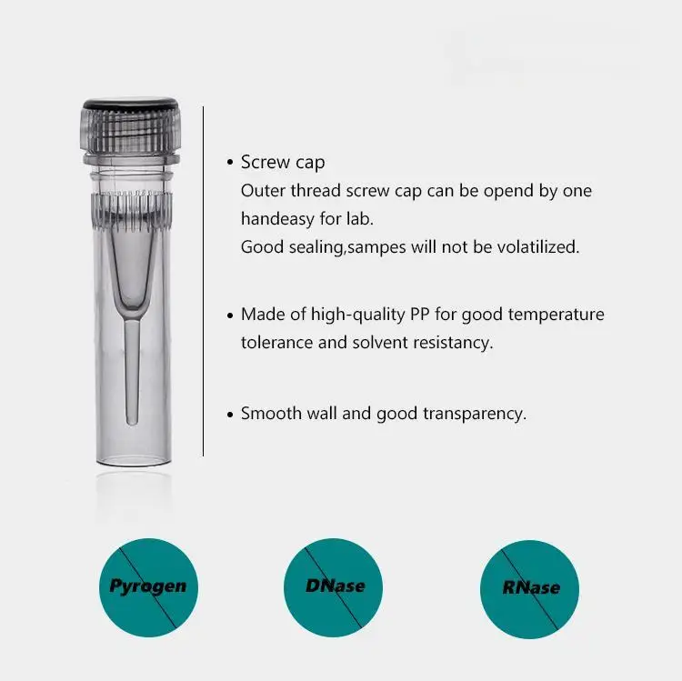 Liquan Disposable Screw Microtube PP Plastic Cryovials