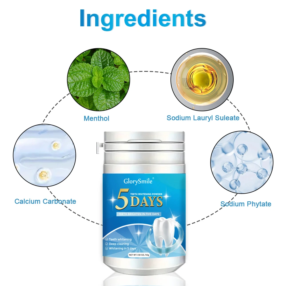 NEW Dental Mint Oral Care - Teeth Whitening Powder for Home Use