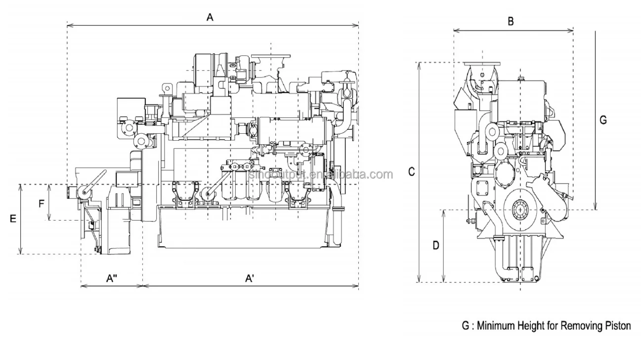 Zichai 6EY17W Series Diesel Marine Engine 1000-1138hp for Passenger and ...