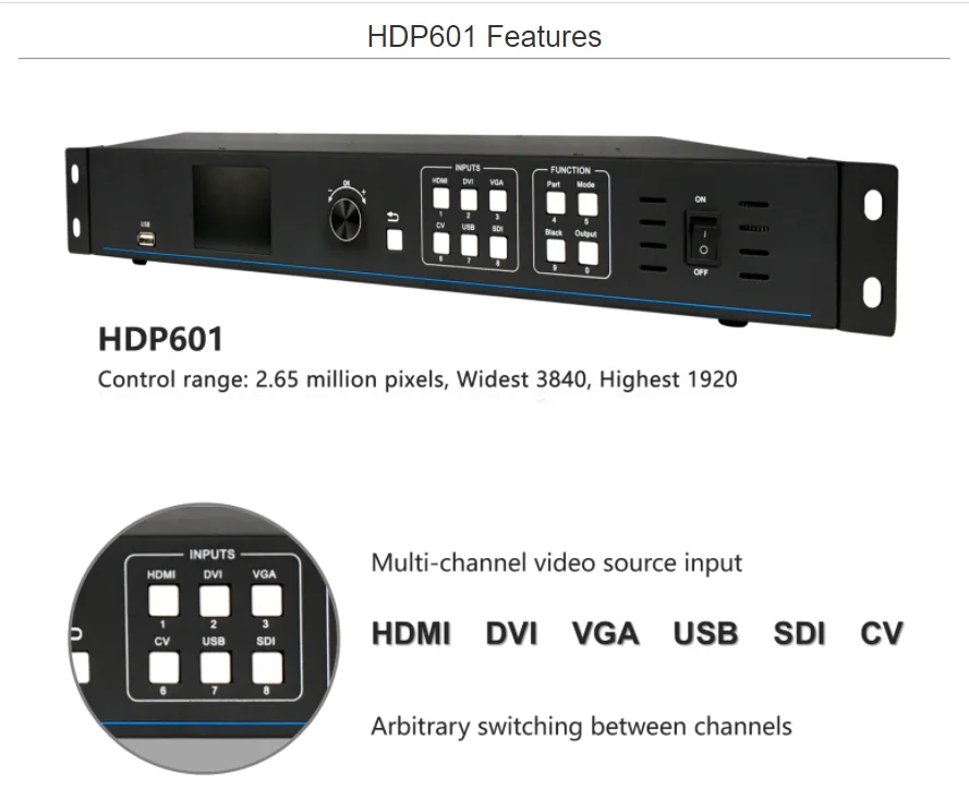 Best Price LED Display Video Processor HDP601 - Customizable