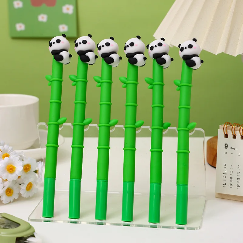 Kawaii Stationery - Cute Bamboo Panda Pen with Black Gel Ink