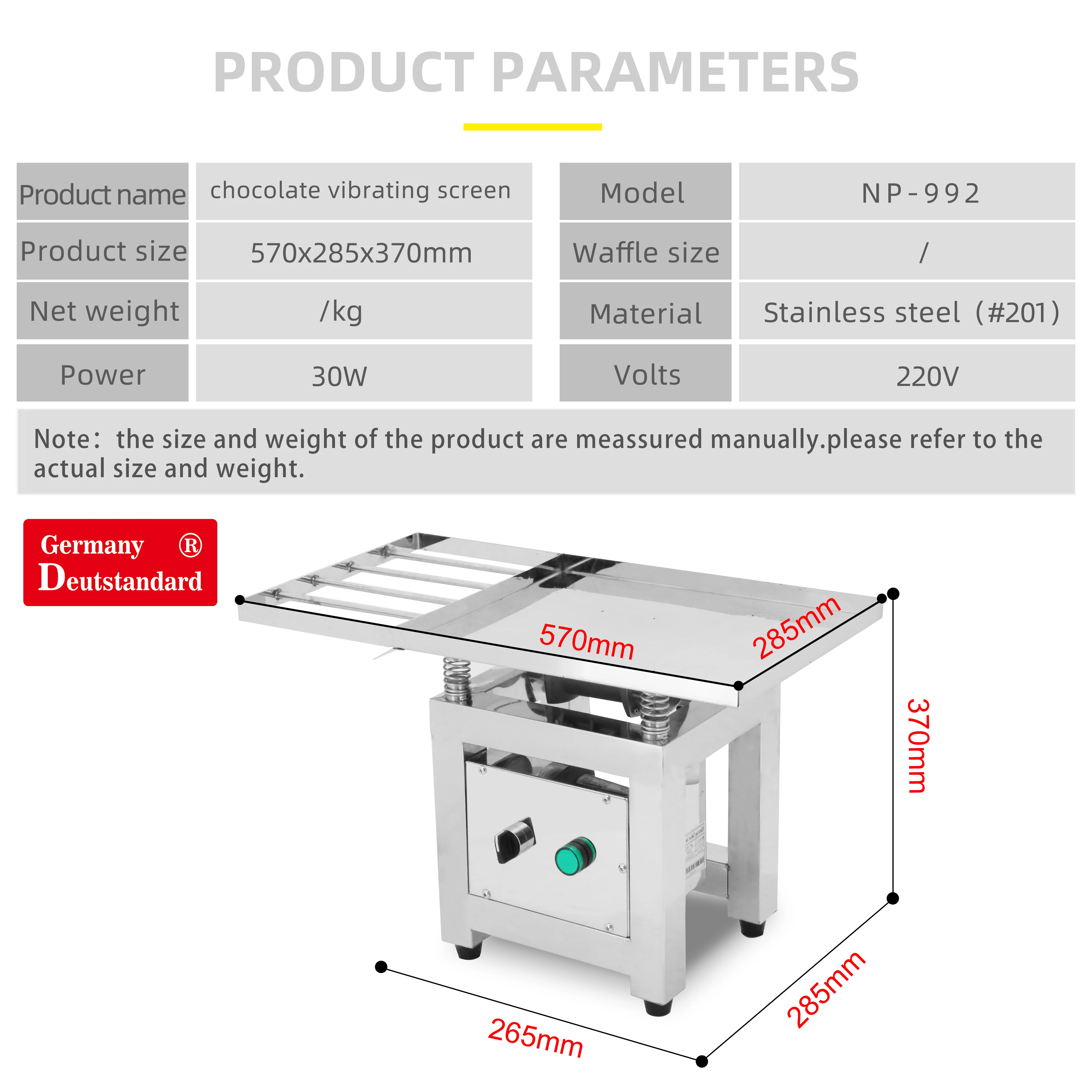 Commercial Tabletop Vibrating Table for Chocolate Screen with CE ...
