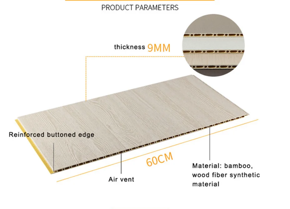 Baijin Modern Wooden Wall Panel Wpc Wall Decor Panel Interior Living ...