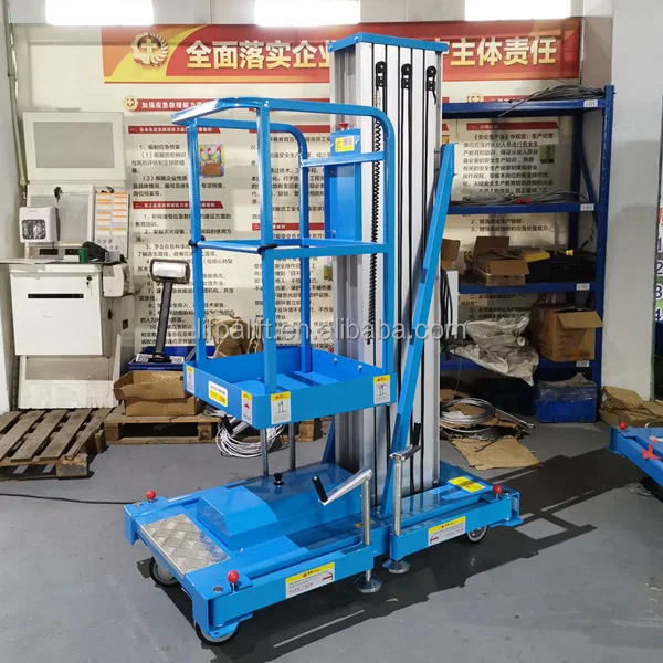 Portable Single Mast Aluminum Lift - Electric One Man Lift