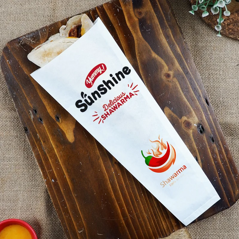 Wholesale Custom Logo Disposable Shawarma Box - Kraft Paper