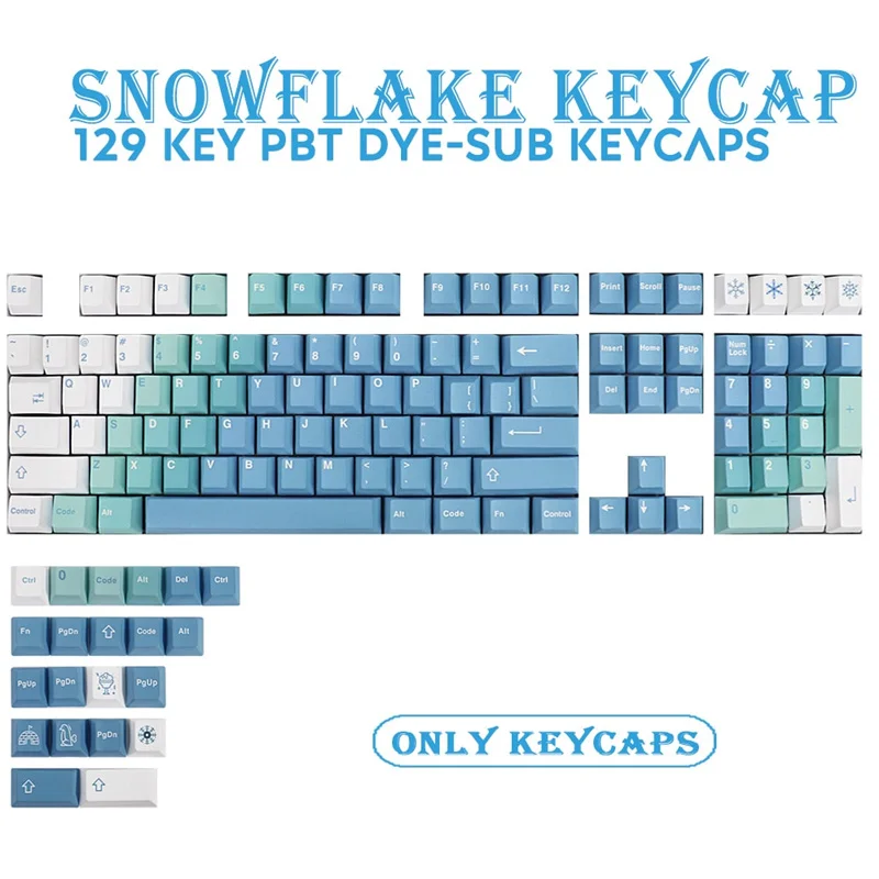 Cherry Profile Pbt GMK Yeti Keycap 135 Keys Dye Sublimation Keycaps for ...