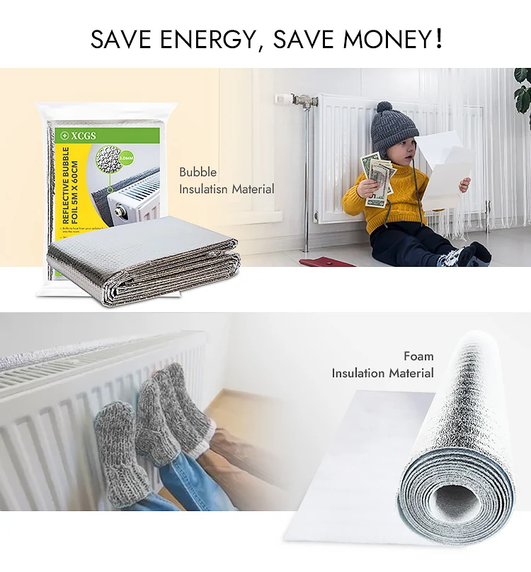 Radiator Reflective Foam Foil Film 10m X 0.5m X 3mm Heating Insulation ...