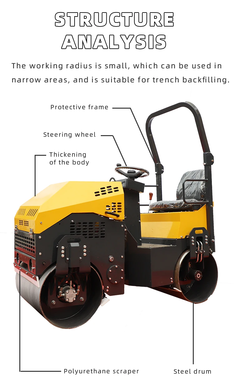 Ce Epa Steel Wheel Dynamic Asphalt Vibrating Hydraulic tandem Weight of ...