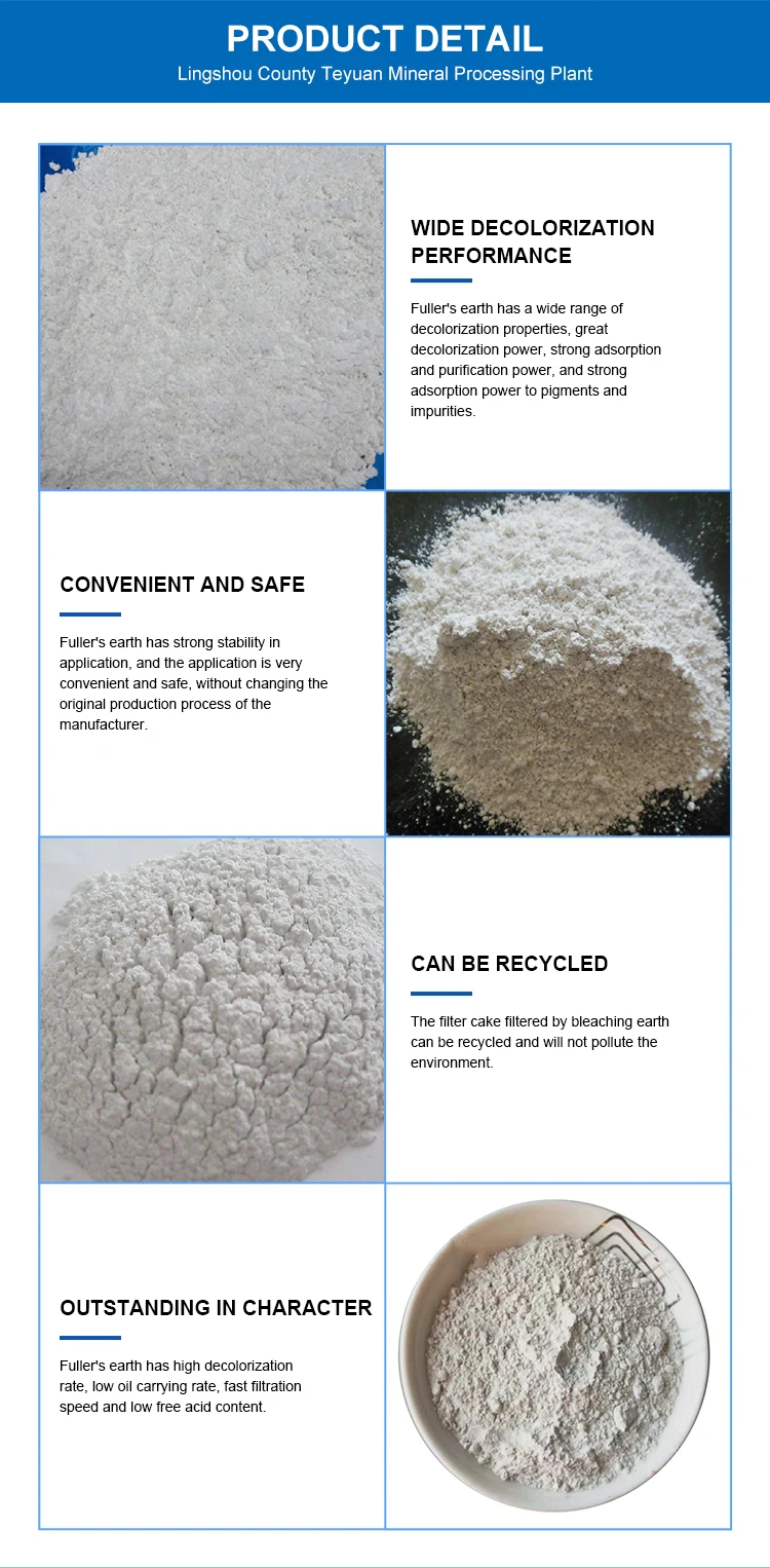 Activated Bleaching Earth Powder Clay Bleaching Earth For Decoloration ...