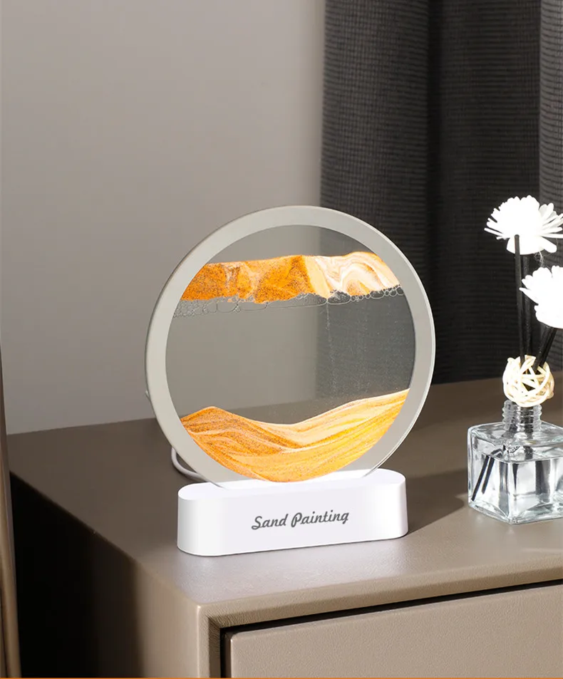 Sablier Lumineux - Flowing Sand Art Light Hourglass