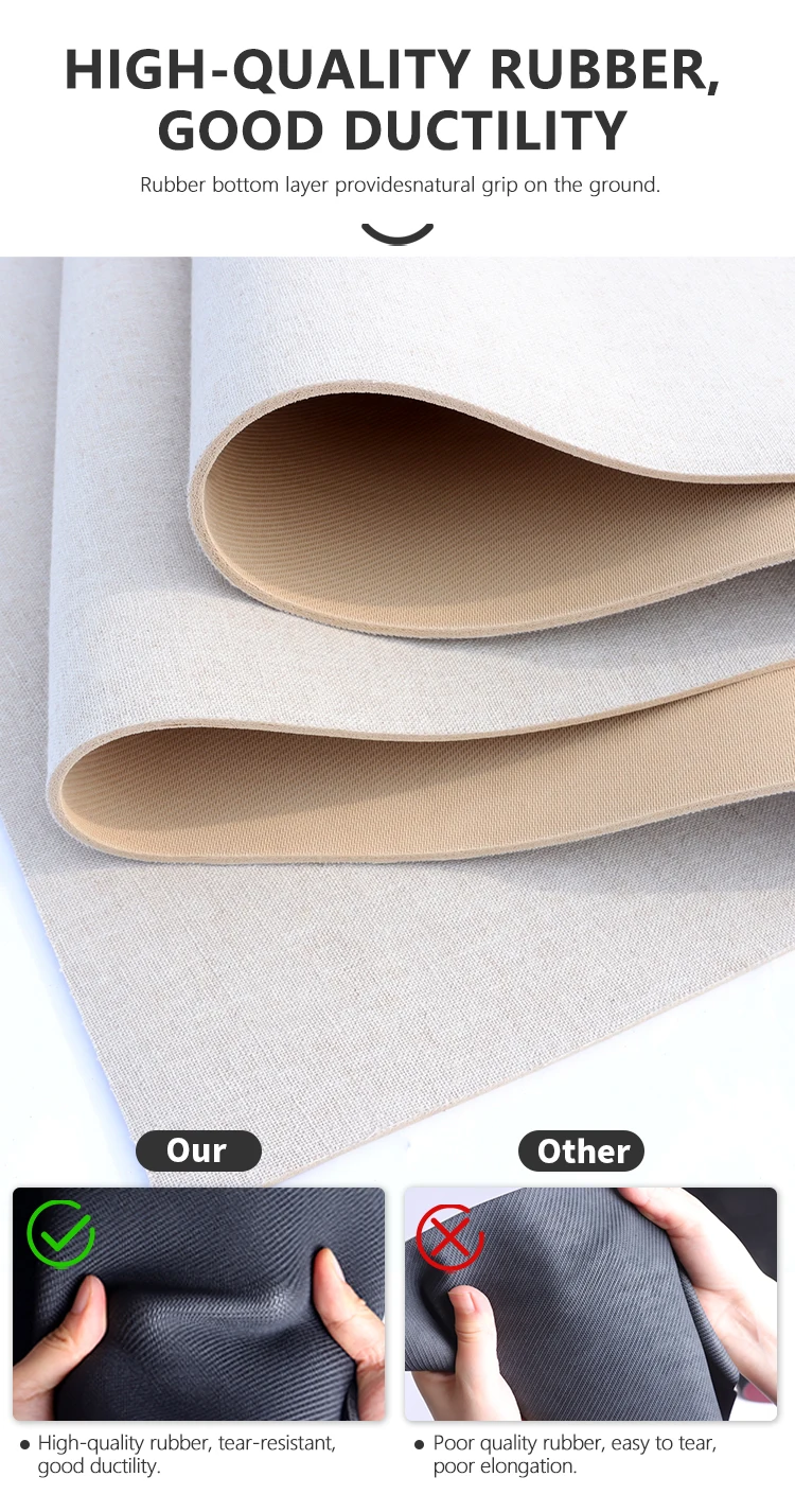 Natural Jute Hemp Rubber Yoga Mat - Durable & Comfortable