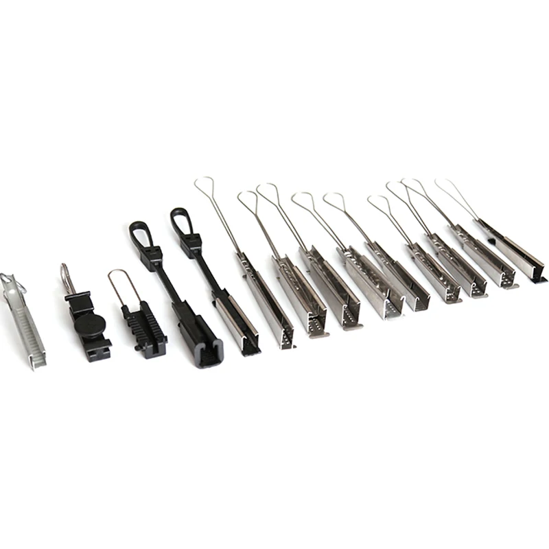 Drop Wire Clamp for Telecom Cable FTTH Flat Fiber Optic Tension Clamp ...