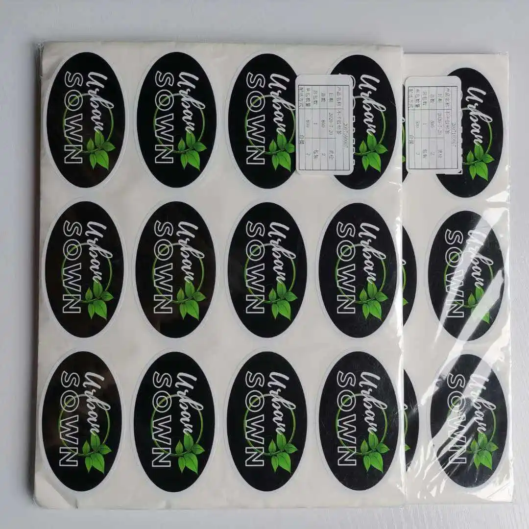Round and Oval Adhesive Label Stickers - Custom Logo Printing