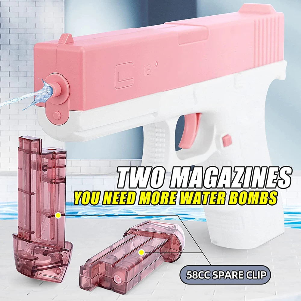Water Glock Fully Automatic Water Pistol For Kids Outdoor Summer Toys ...