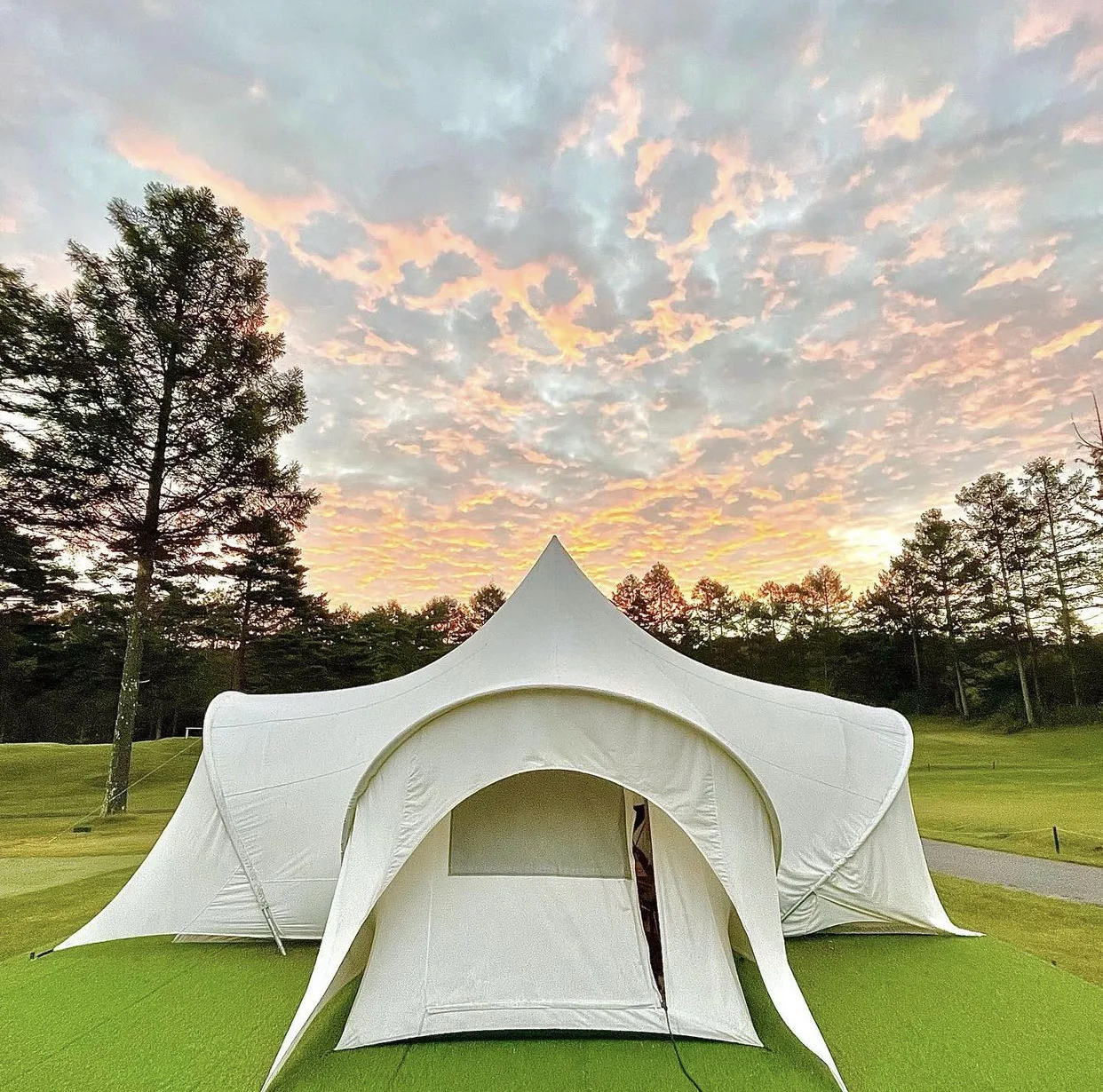 New Bell Tent Large Outdoor Glamping Oxford Cloth Cotton Tent ...