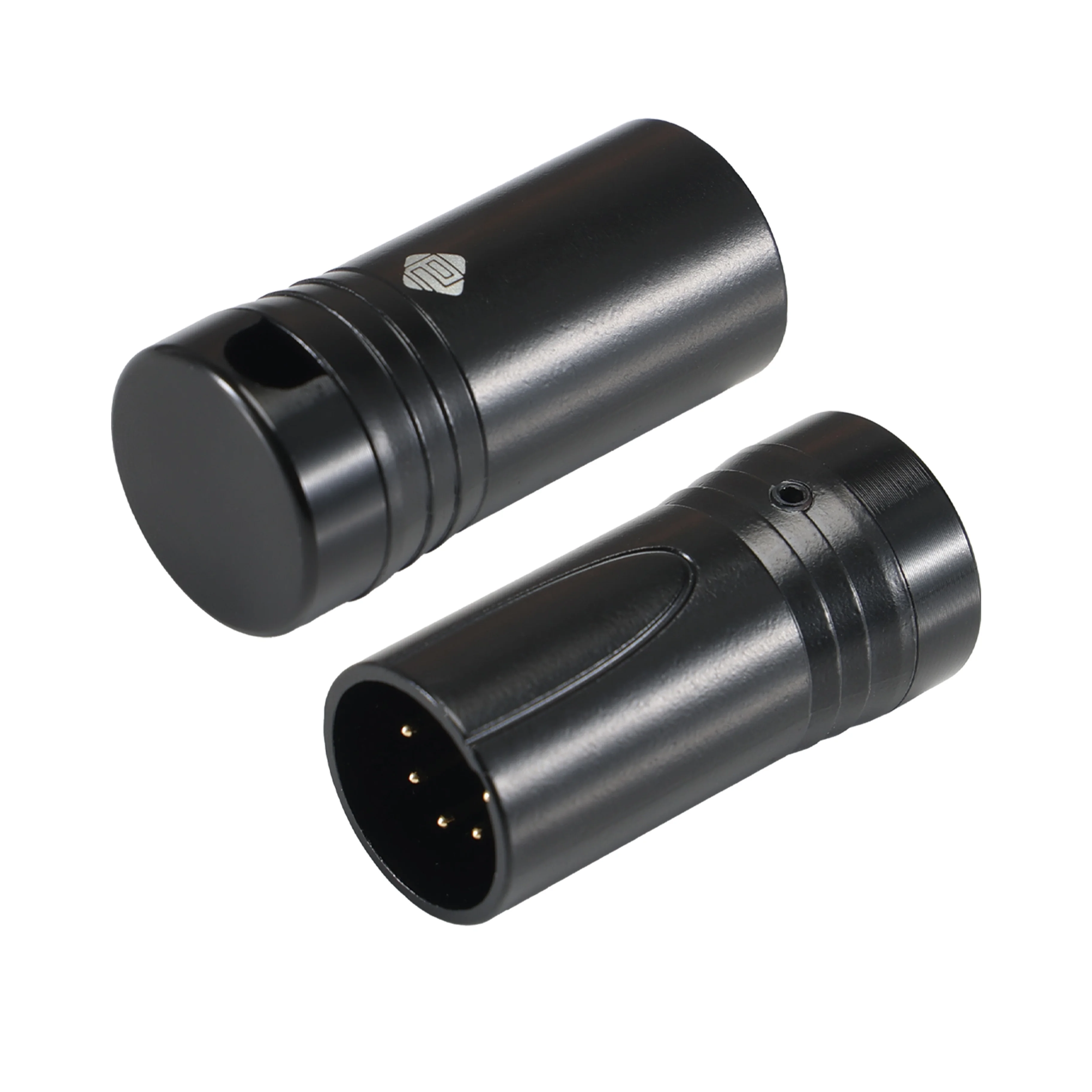 DMX Low Profile Audio Gold 5 Pin Right Angle XLR Male Female Connector ...