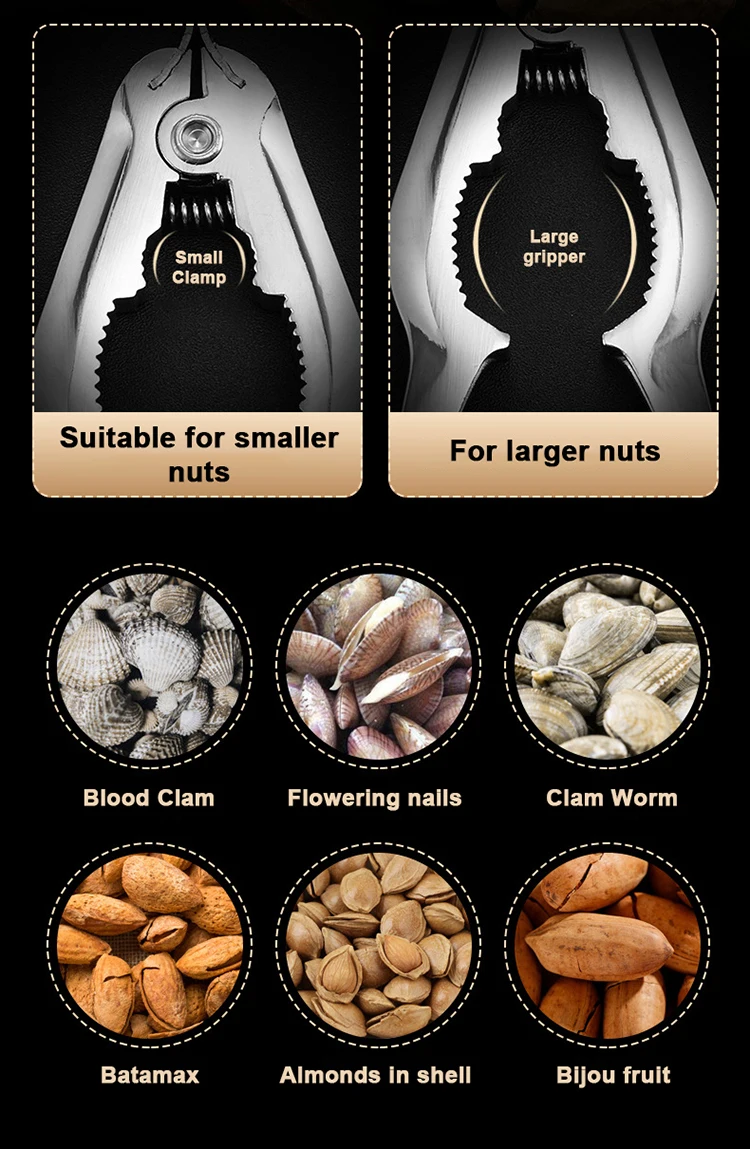 Clam Opener Walnut Clamp - Multifunctional Kitchen Tool