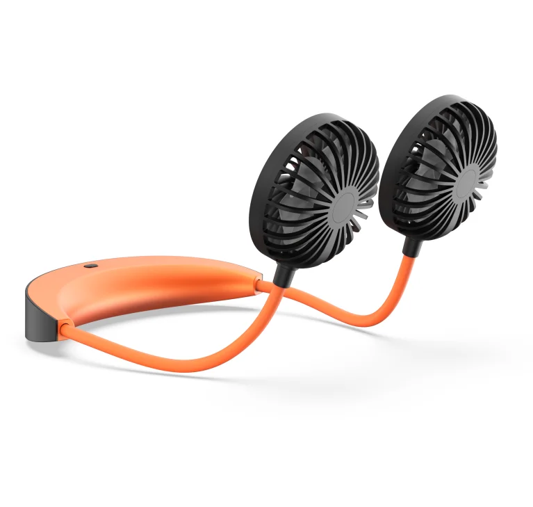360 Degree Airflow Rotation Neck Hanging Fan Portable Hands-Free ...