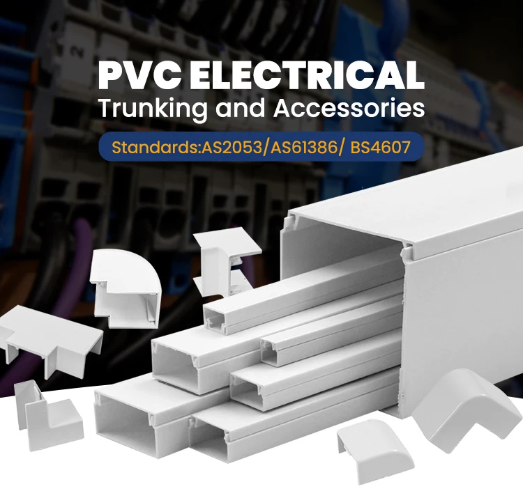 High Quality Cable Trunking Wiring Custom Industrial PVC Fittings
