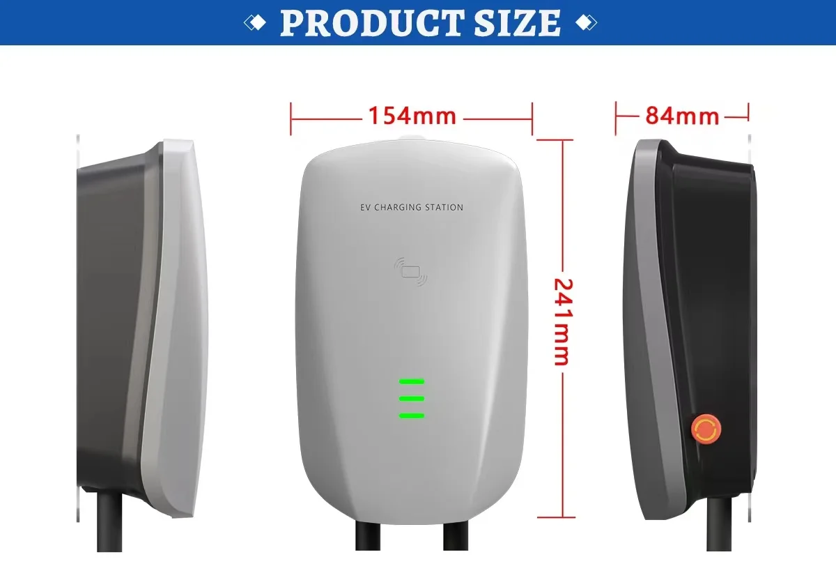 Putebose 7kw Single Phase Wallbox For Home Tesla Wall-mounted Ac Ev ...
