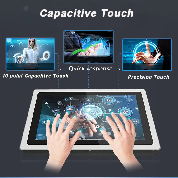 15.6inch 21.5inch Industrial Capacitive Wall Mount Touch Screen Monitor ...