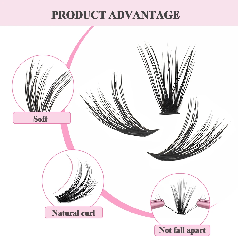SP EYELASH New Design DIY Lash Kit Segment Eyelash 20D 30D 40D ...