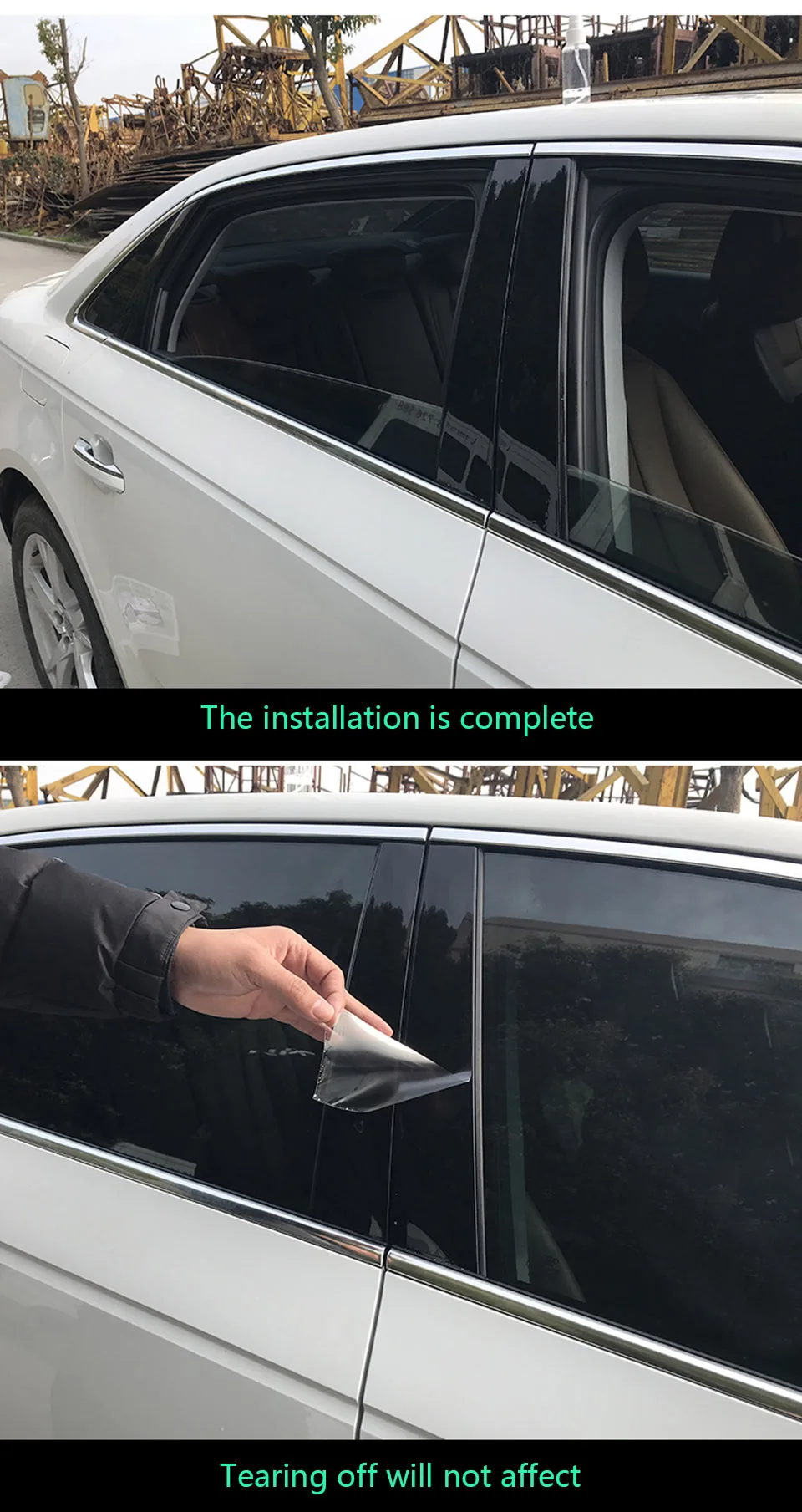 For Bmw F10 F11 Series 5 2011-2017 Window Center Pillar Protective Film ...