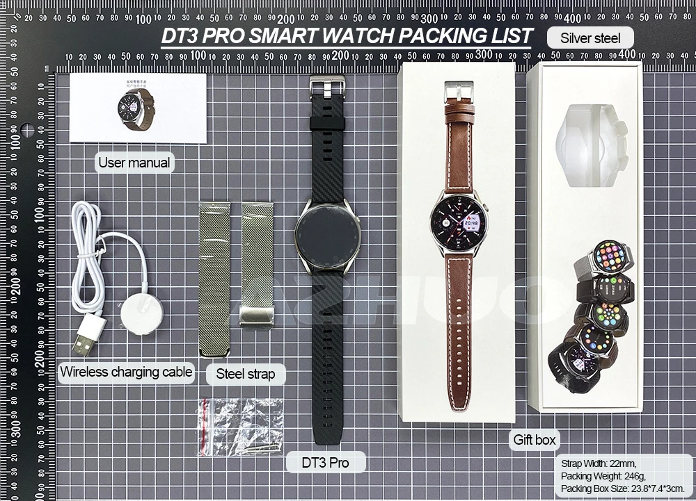 Dt3 Pro Smartwatch 1.32 Inch Full Round Screen Smart Watch Calling ...