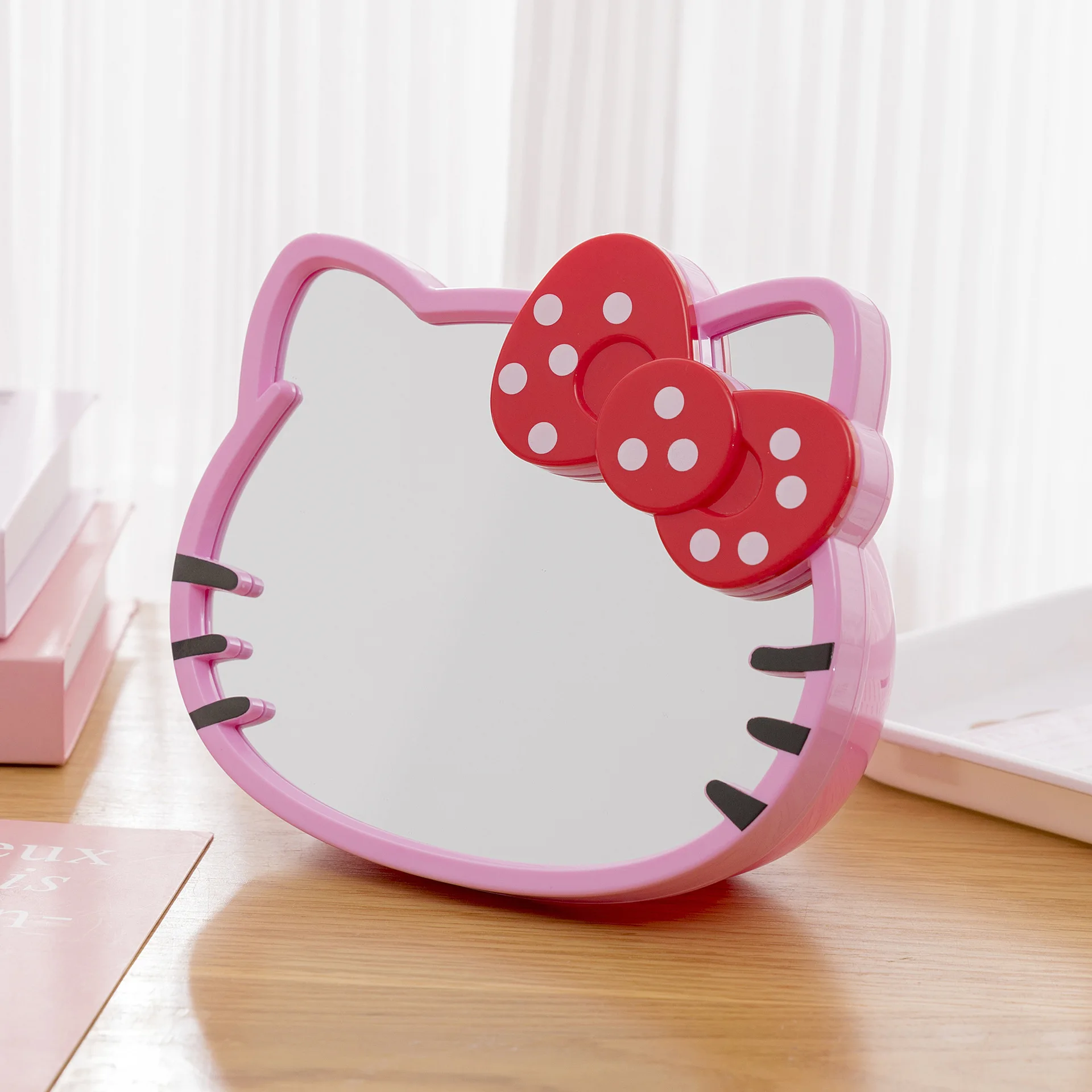 Kawaii Sanrioed Table Mirror Cartoon Cute Kt Cat Single Sided Princess ...