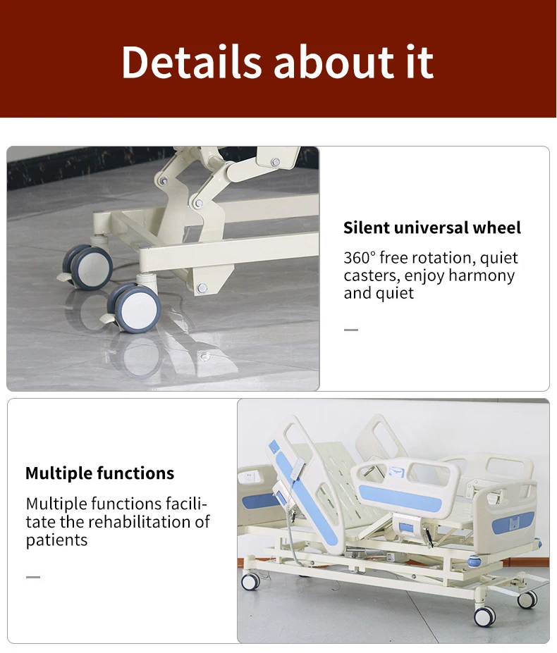 Multi-functional Medical Electric Standing Bed Care Back Lifting Adult ...