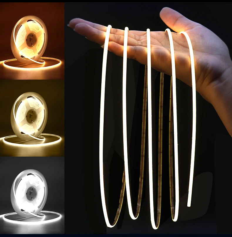 Ultra Thin Small 5v Cob Led Light Strip 3mm 4mm 5mm 5v Connector Usb Tv ...