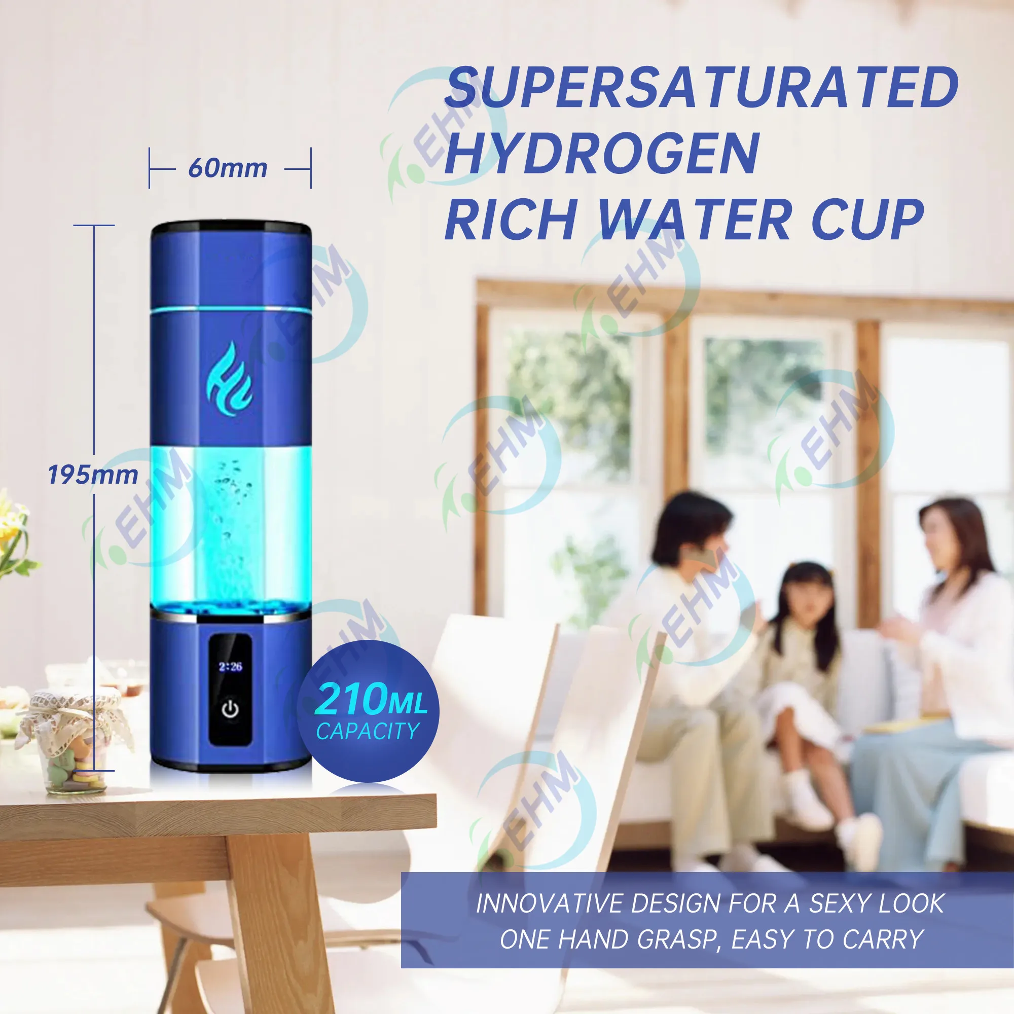 Elegant Hydrogen Water Bottle 5000+ Ppb Hydrogen Water Maker For ...