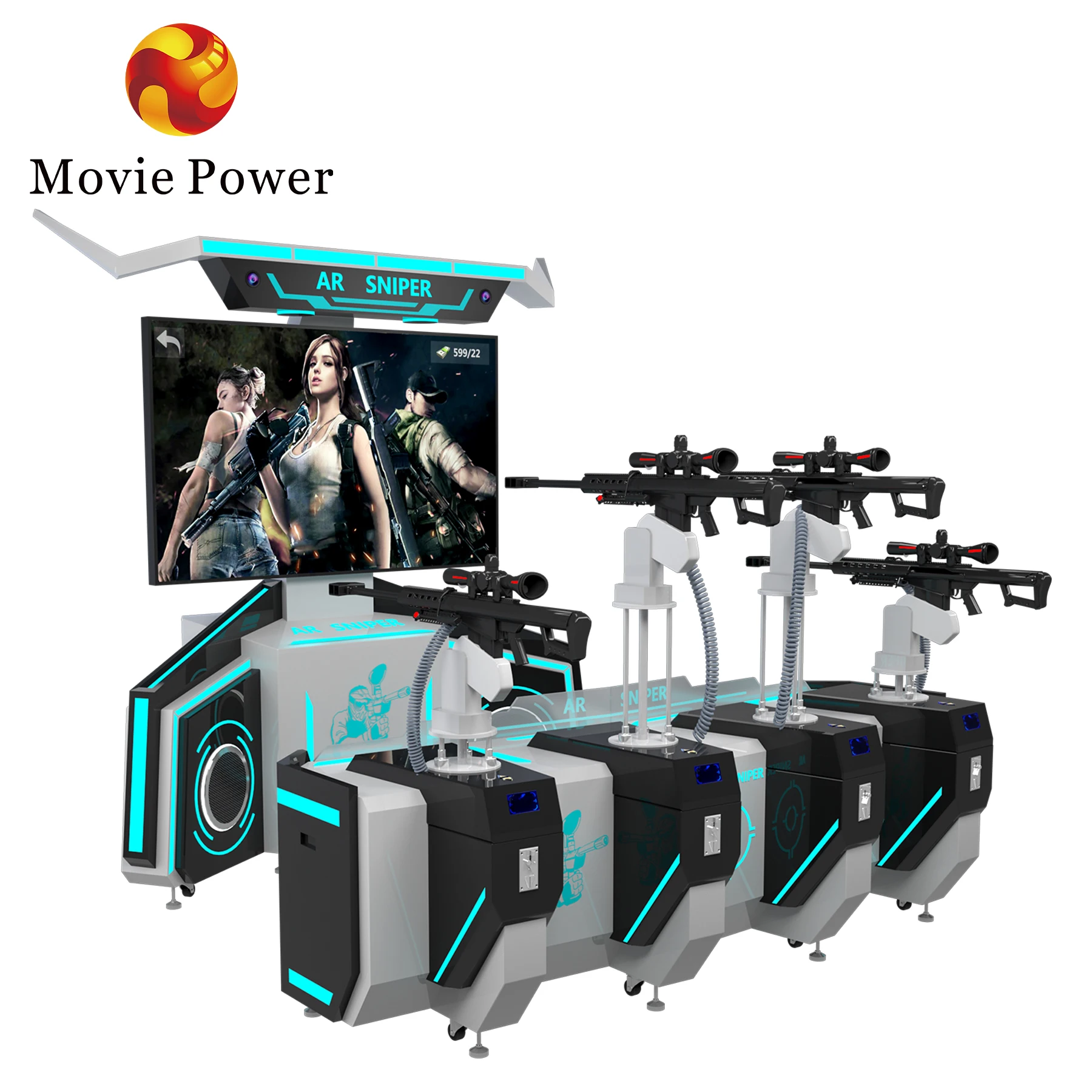 4 Players Ar Sniper Coin Operated Arcade Game Machine Gun Shooting Ar ...