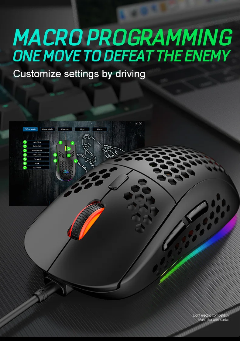 ZIYOULANG T60 Keyboard and Mouse Set - 62 Key Mechanical