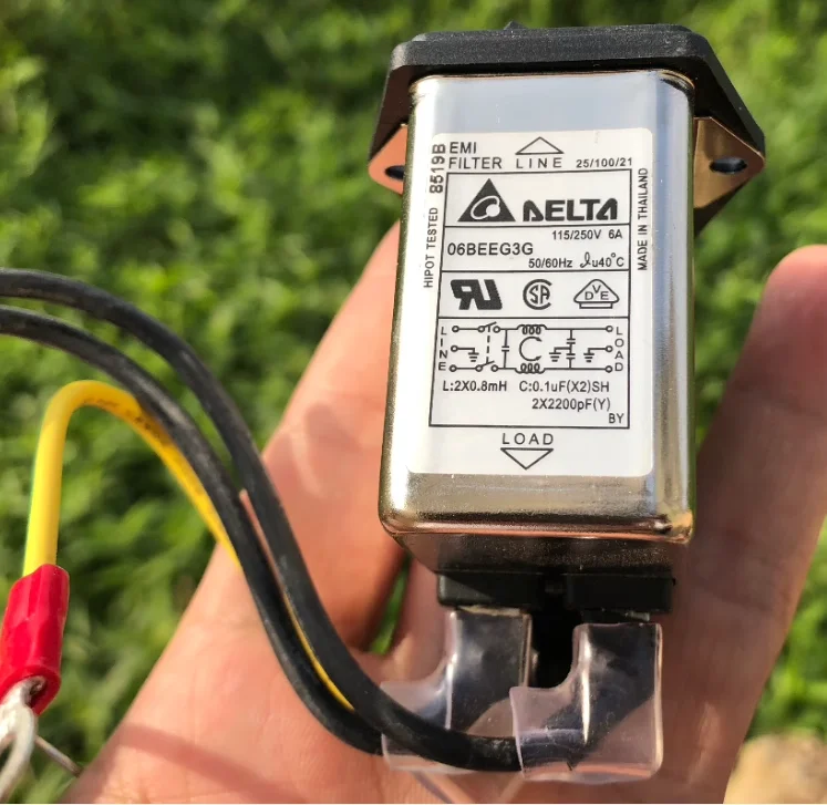 115/250V 6A EMI Filter - AC Power Entry Modules Switch Connector Filter