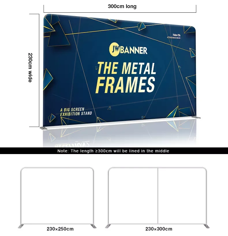 Custom Print Tension Fabric Curved Backdrop for Events