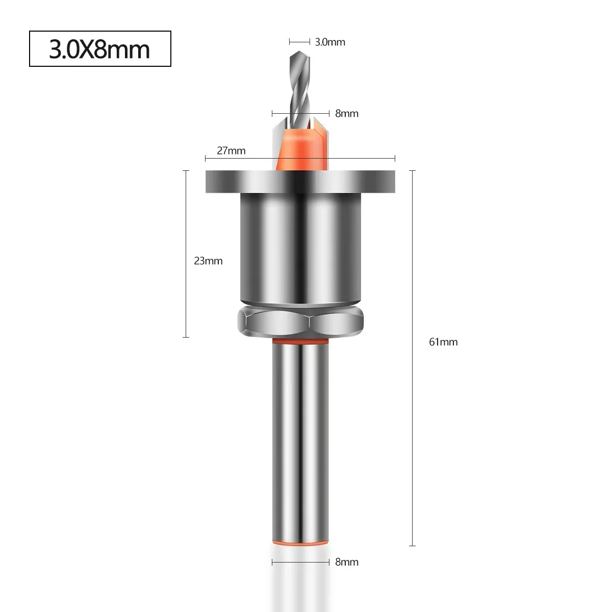 Tct Countersink Drill With Stopper Alloy Head Conical Step Drill With ...