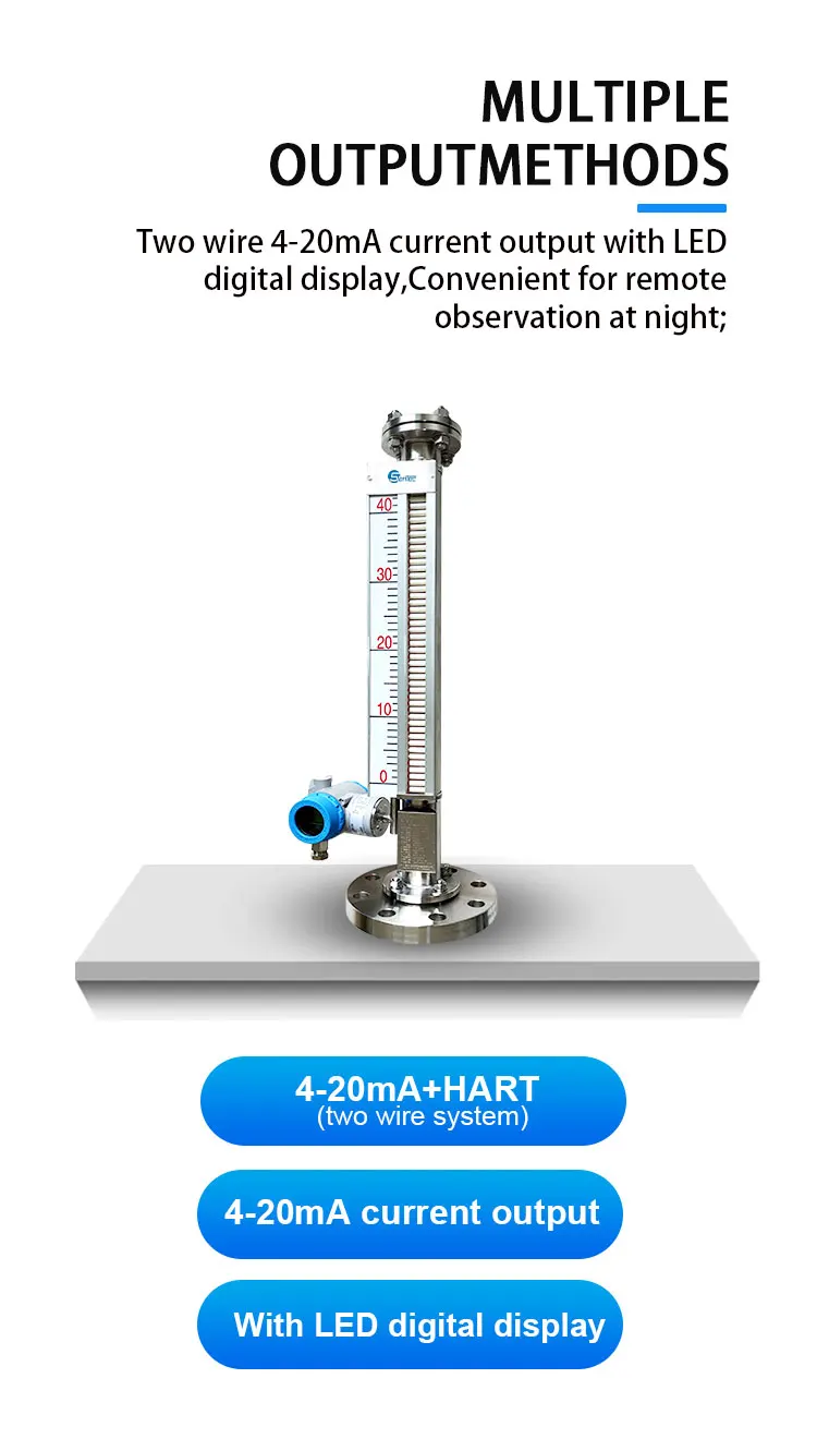 SMF300 Magnetic Level Gauge - Accurate Water Tank Measurement