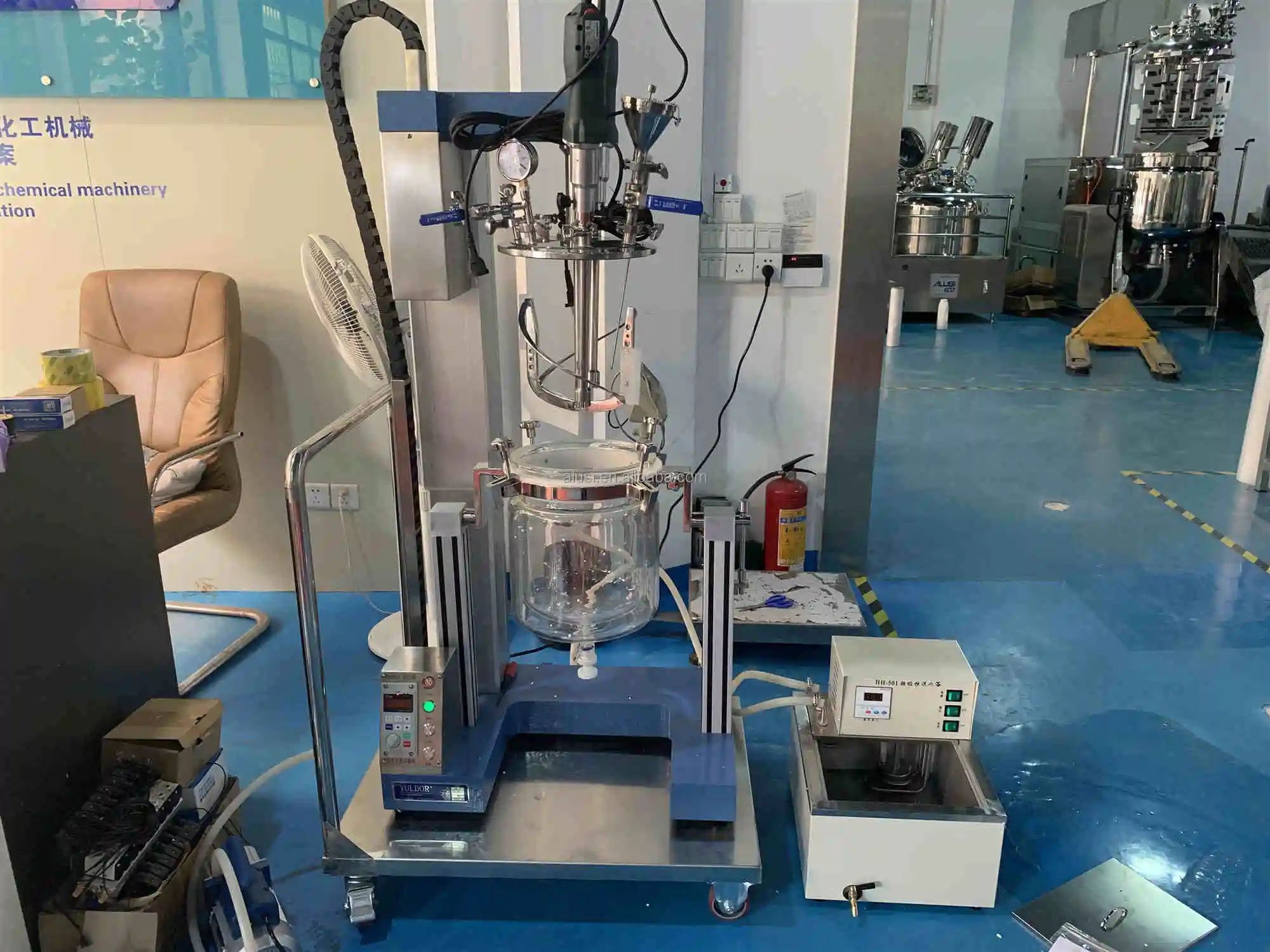 Vertical High Viscosity Fluids Lab Emulsifier High Shear Mixer ...