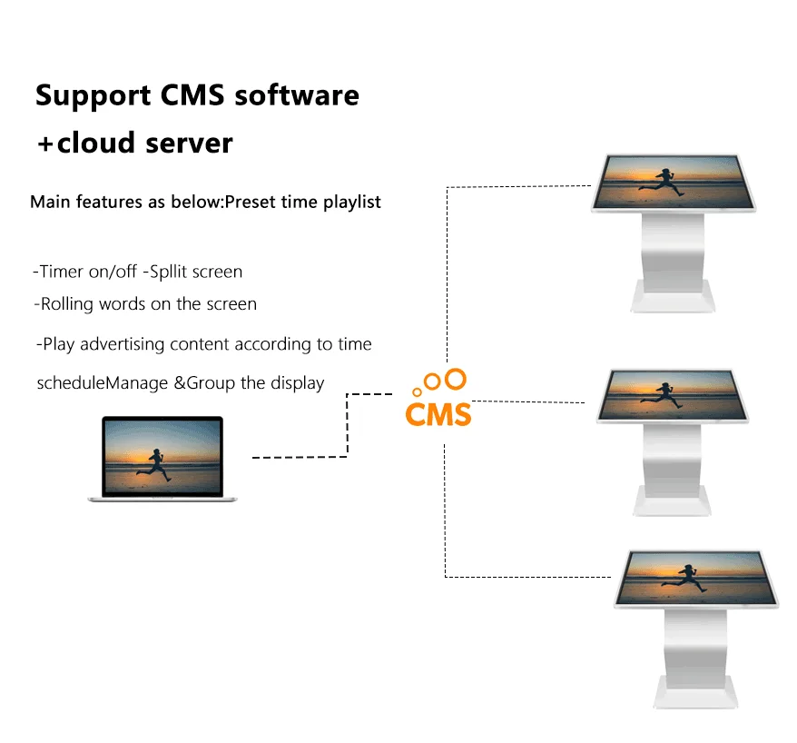 55 Inch Horizontal Advertising Machine And Self-service Query Machine ...