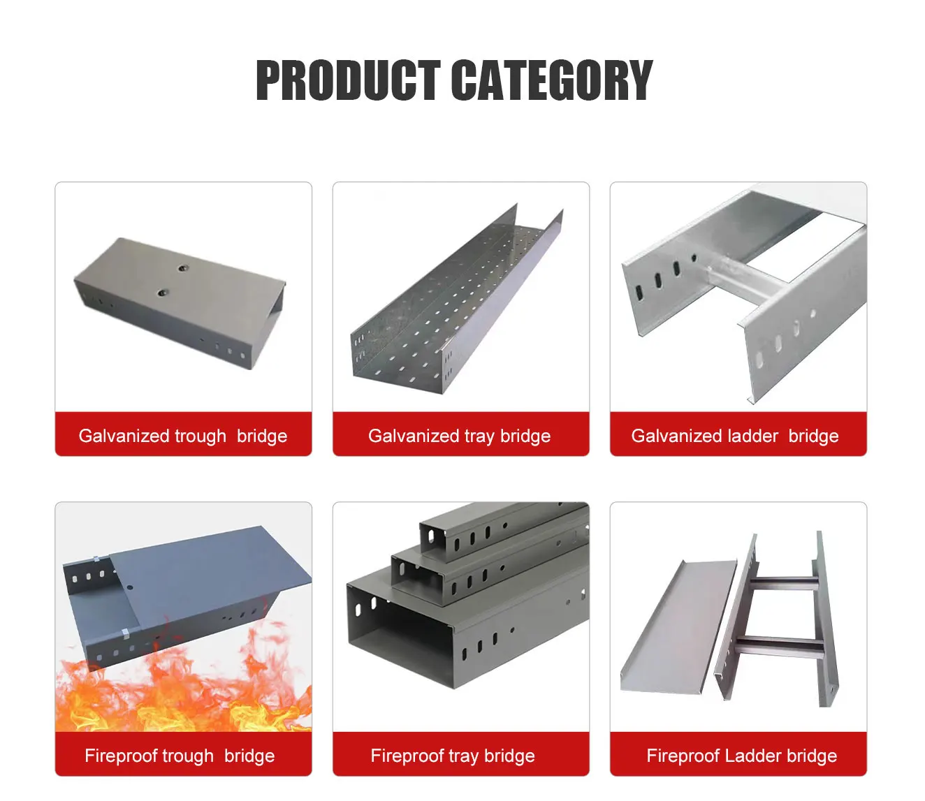 Galvanized Steel Cable Tray And Perforated Cable Tray Trough Type ...
