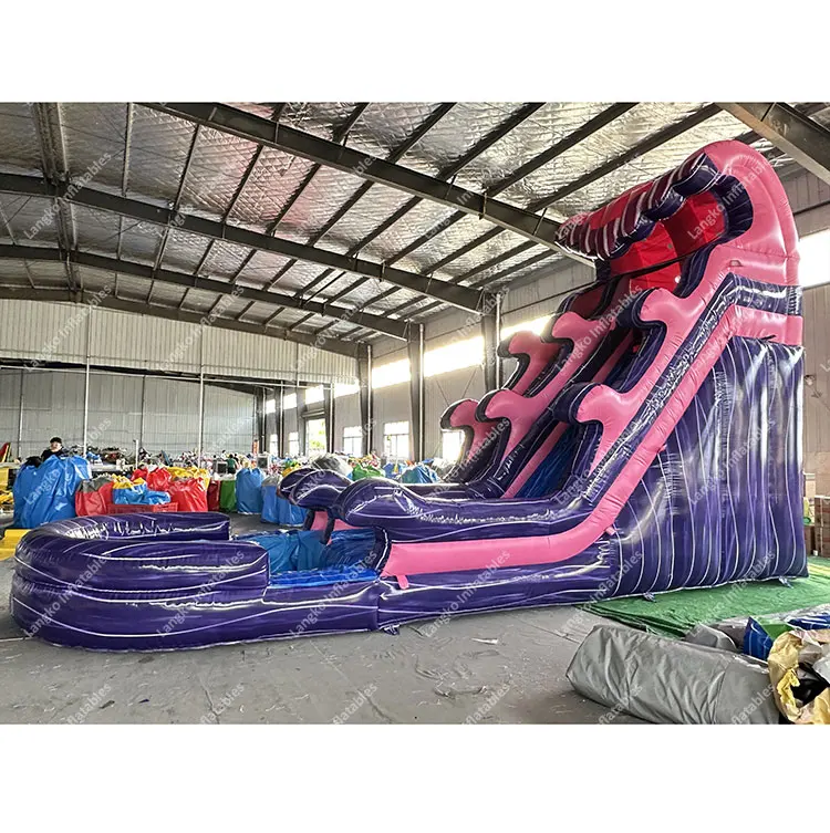 New Design Inflatable Waterslide Marble Purple Outdoor Water Slides ...