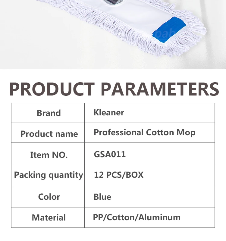 Kleaner Professional Cotton Mop - Durable & Efficient