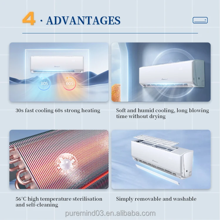 9000Btu Cooling Only Split Air Conditioning System Wall Mounted Non ...