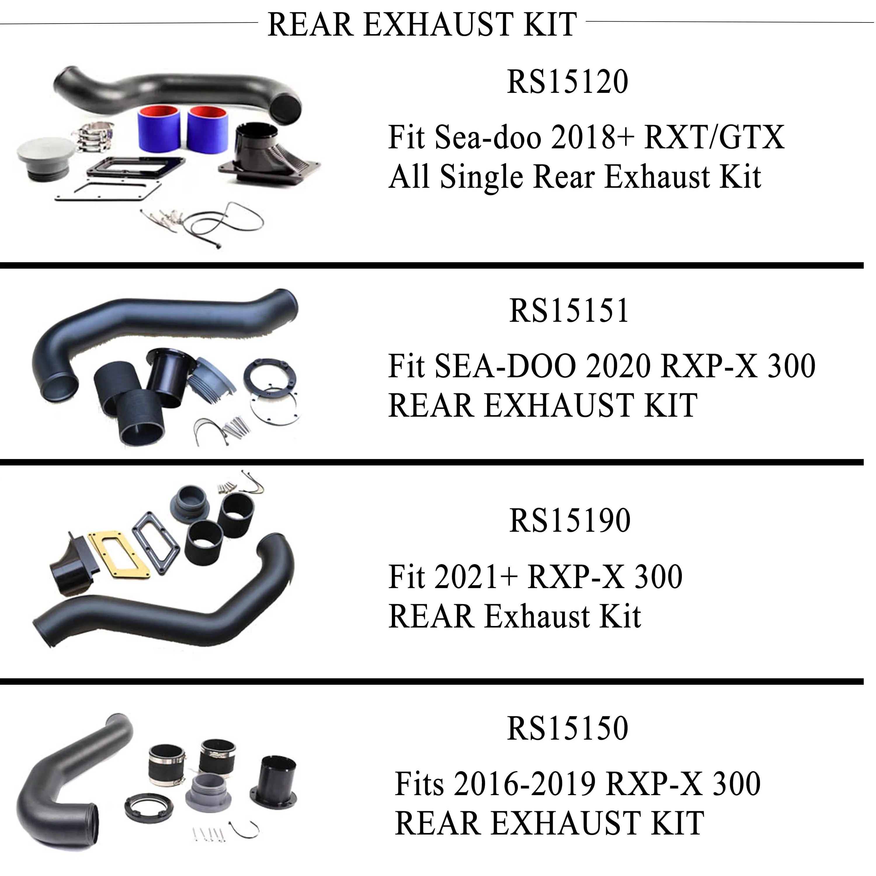 Sea-doo Rxp-x 300 Rear Exhaust Kit Rs15151 - Buy Exhaust Kit rxp-x ...
