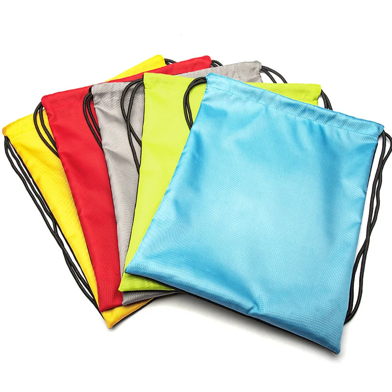 Custom Logo Drawstring Backpack - 210D Polyester Promotional Bag