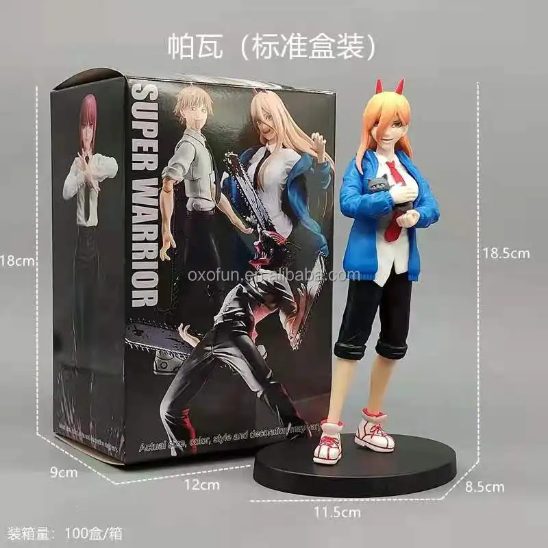 18cm 5 Style Chainsaw Man Anime Figure With Color Box Denji Power ...