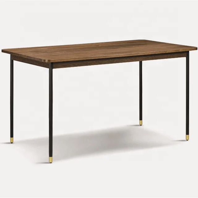 Modern MDF Dining Table with Metal Frame - H&T Furniture