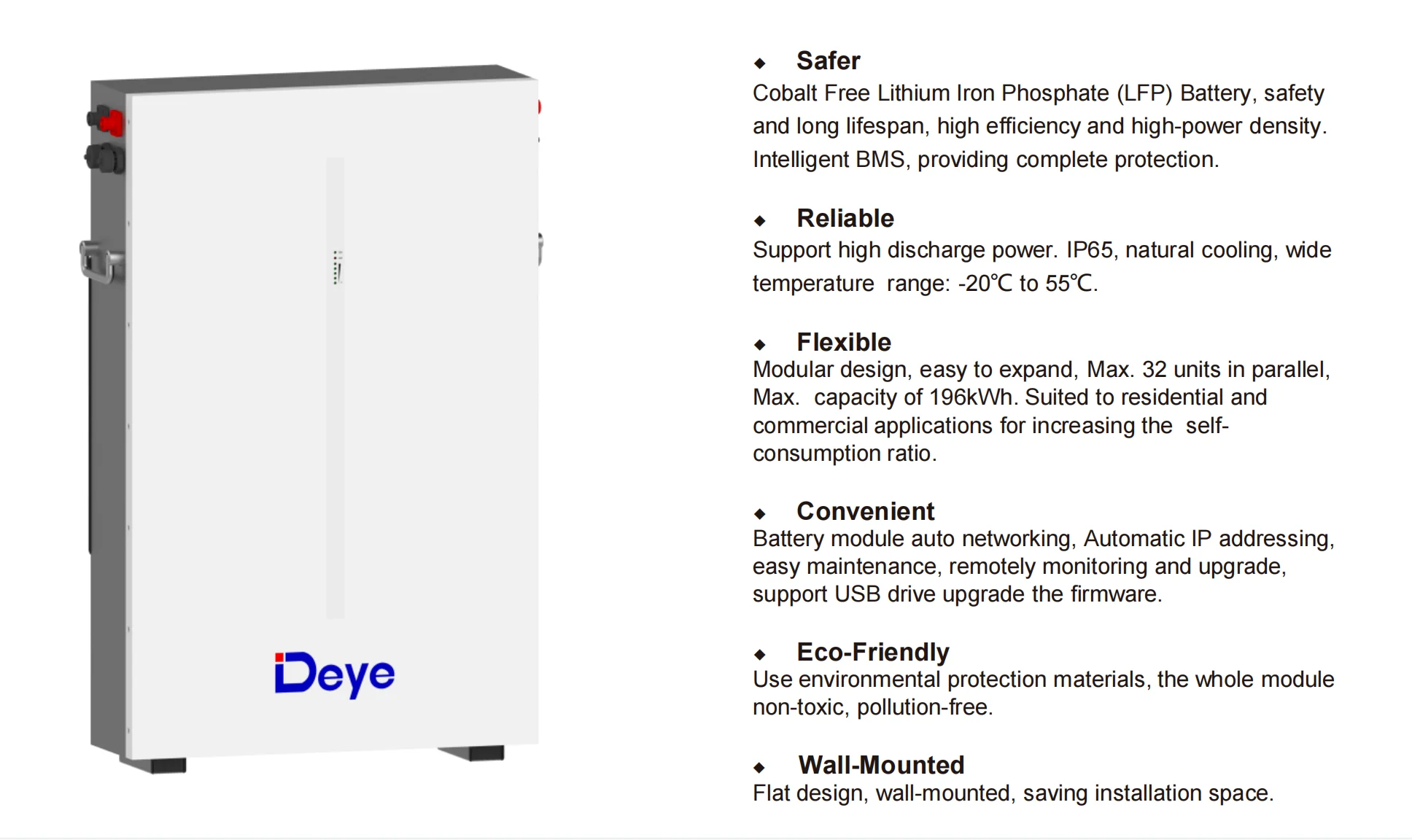 Deye Ess Batterie Deye Lithium Ion Battery Rw-m6.1 51.2v 120ah Solar ...
