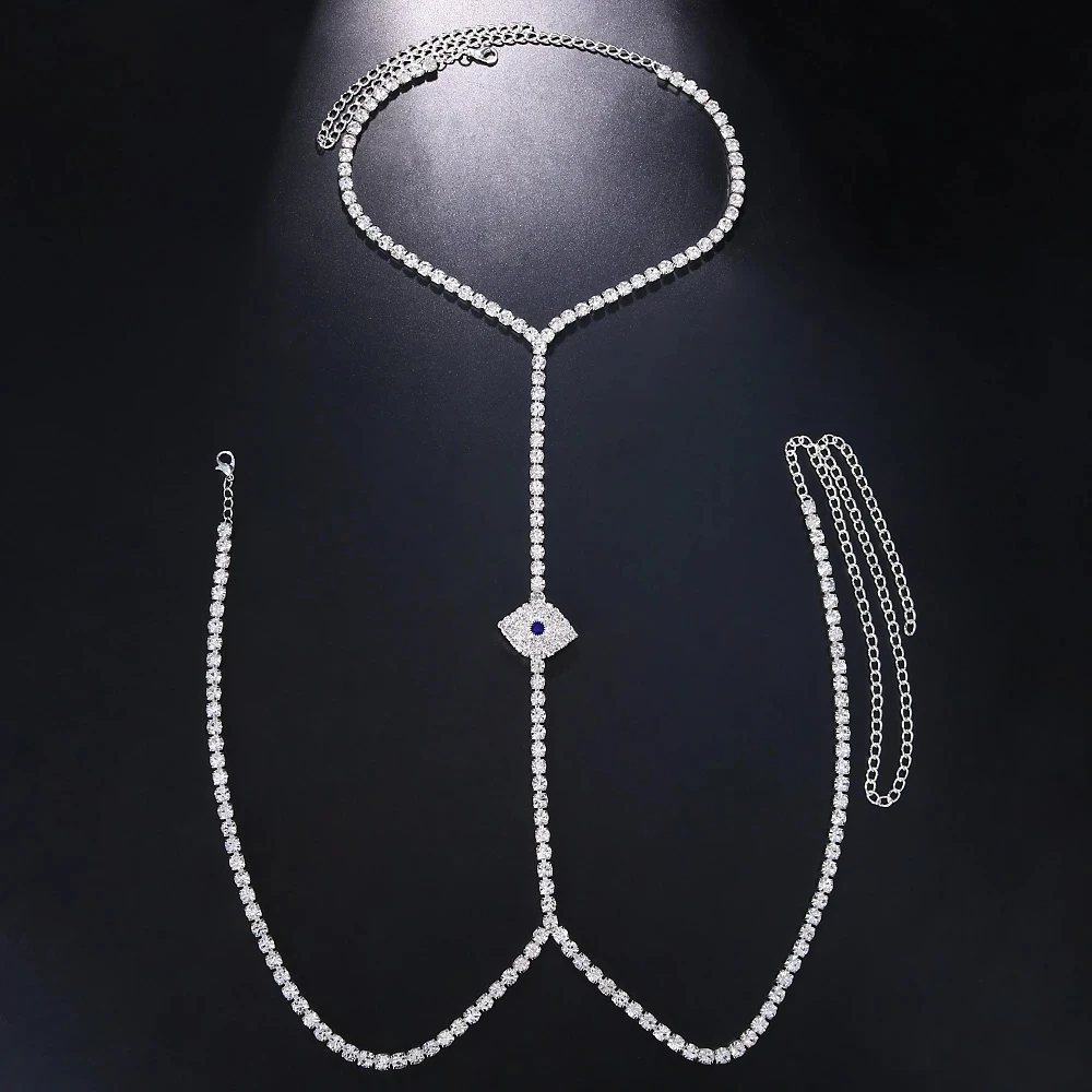 Brave Light Evil Eye Bra Chain - Festival Bling Accessory